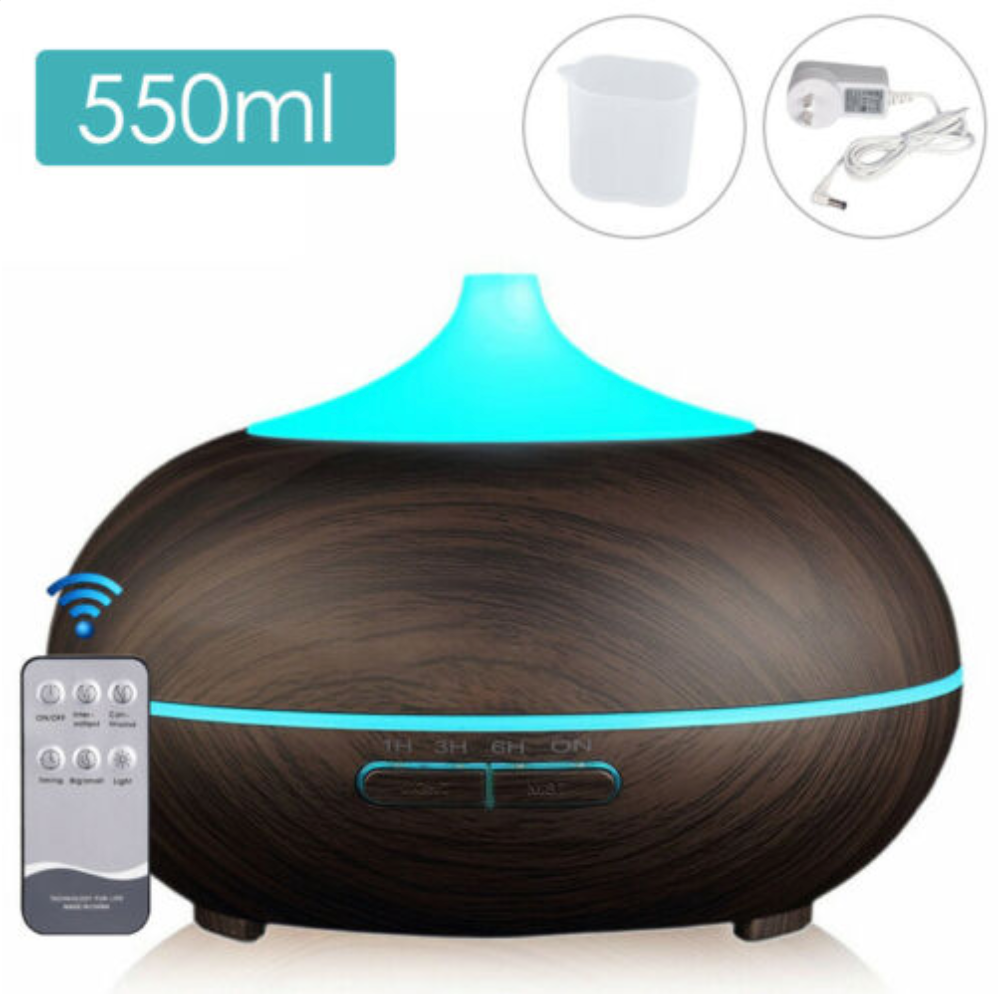 Low Ultrasonic Aromatherapy Diffuser Electric Air Humidifier 550 ml ...