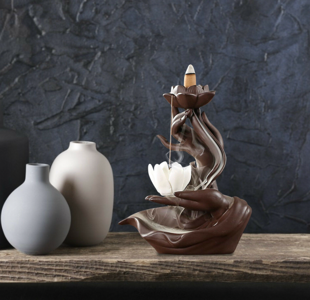 Buddha Lotus Backflow Incense Burner – Incense Burner Australia