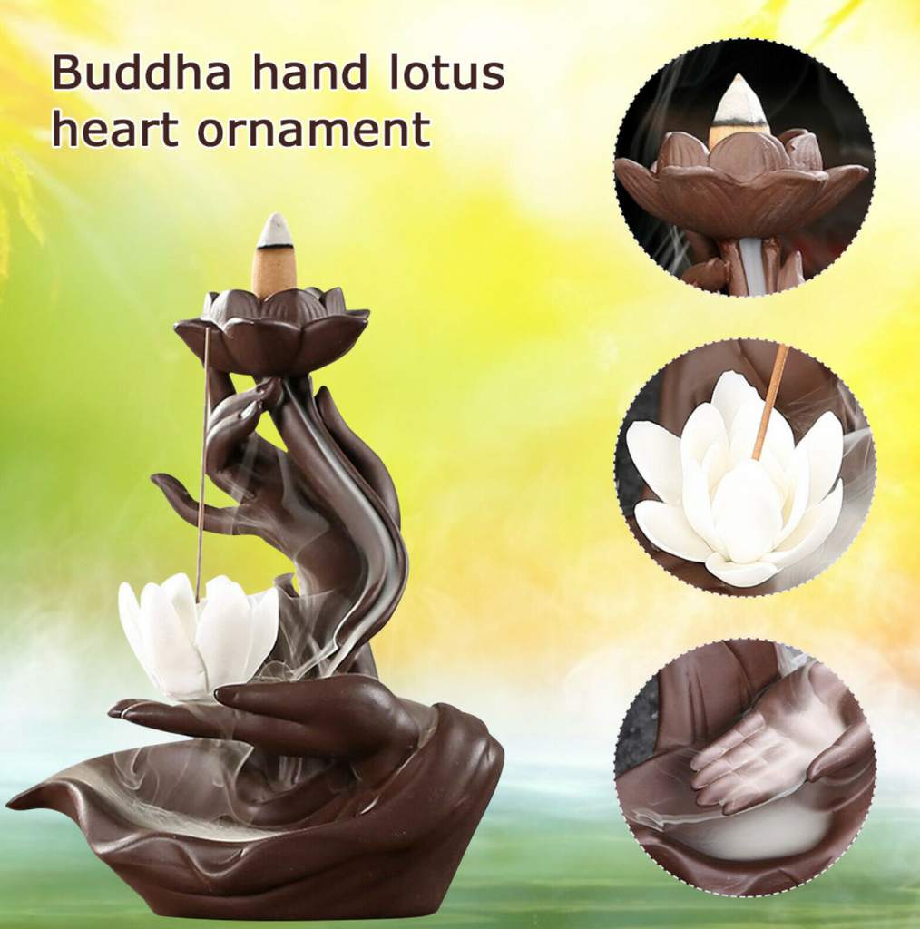Buddha Lotus Backflow Incense Burner – Incense Burner Australia